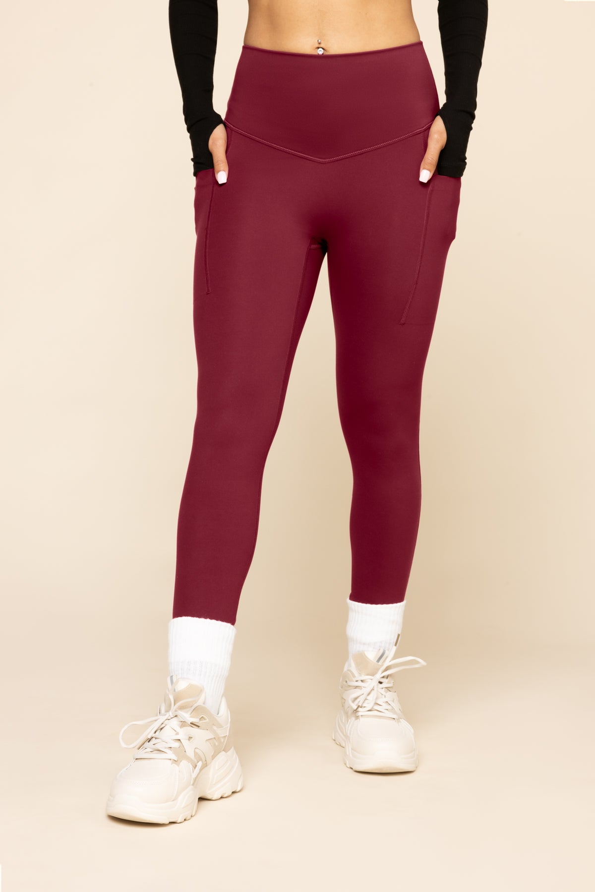 Supersculpt™ Legging with Pockets - Crimson – POPFLEX®