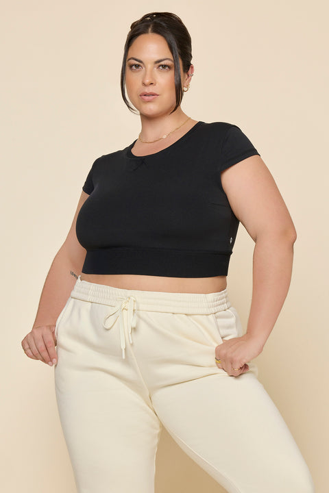 Baby Crop Tee - Black – POPFLEX®