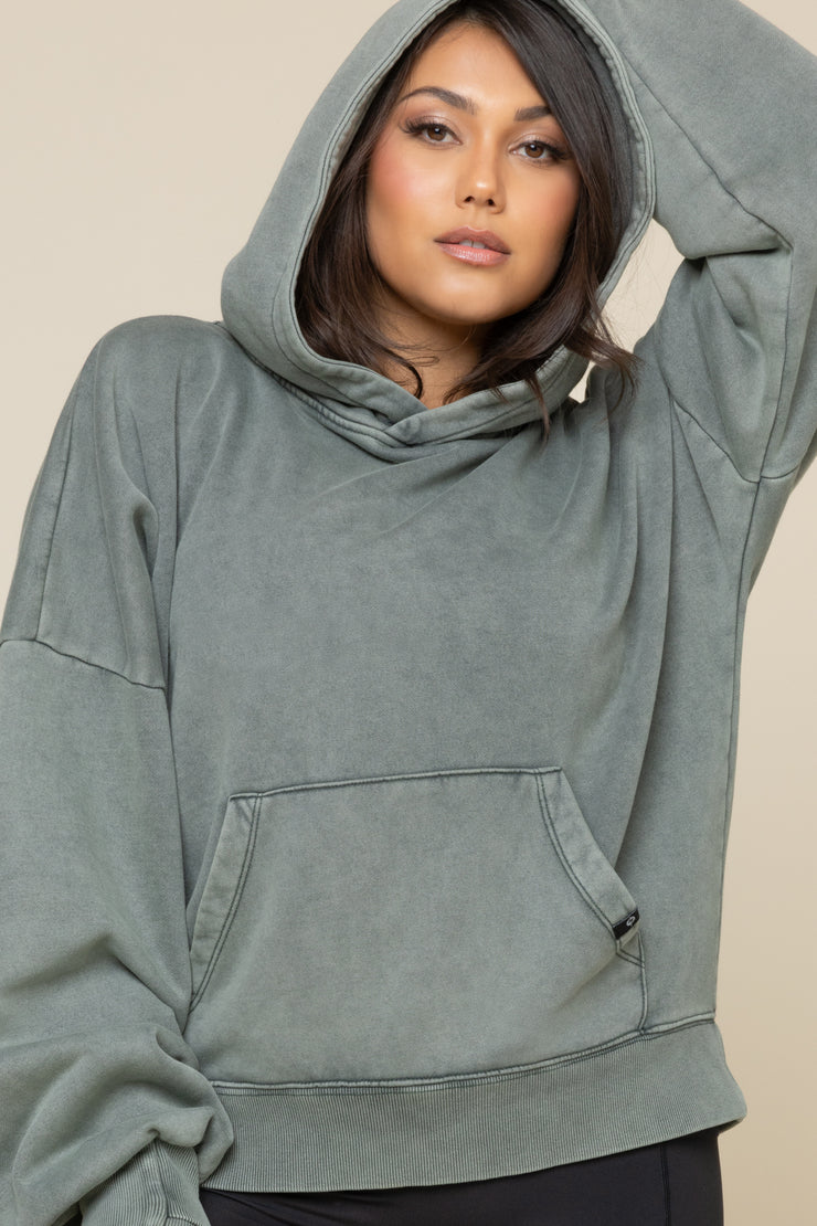 Boxy Boyfriend Hoodie - Vintage Forest Fern – POPFLEX®