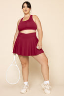 Crisscross Hourglass® Twirl Skort - Ruby – POPFLEX®