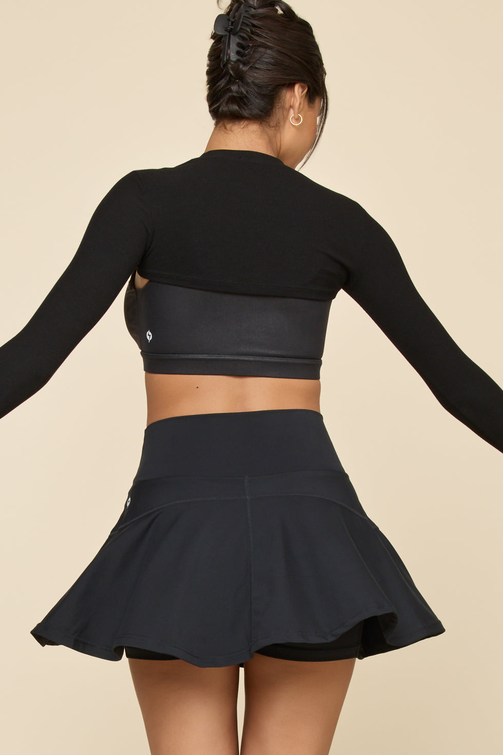Crisscross Hourglass® Twirl Skort - Black – POPFLEX®