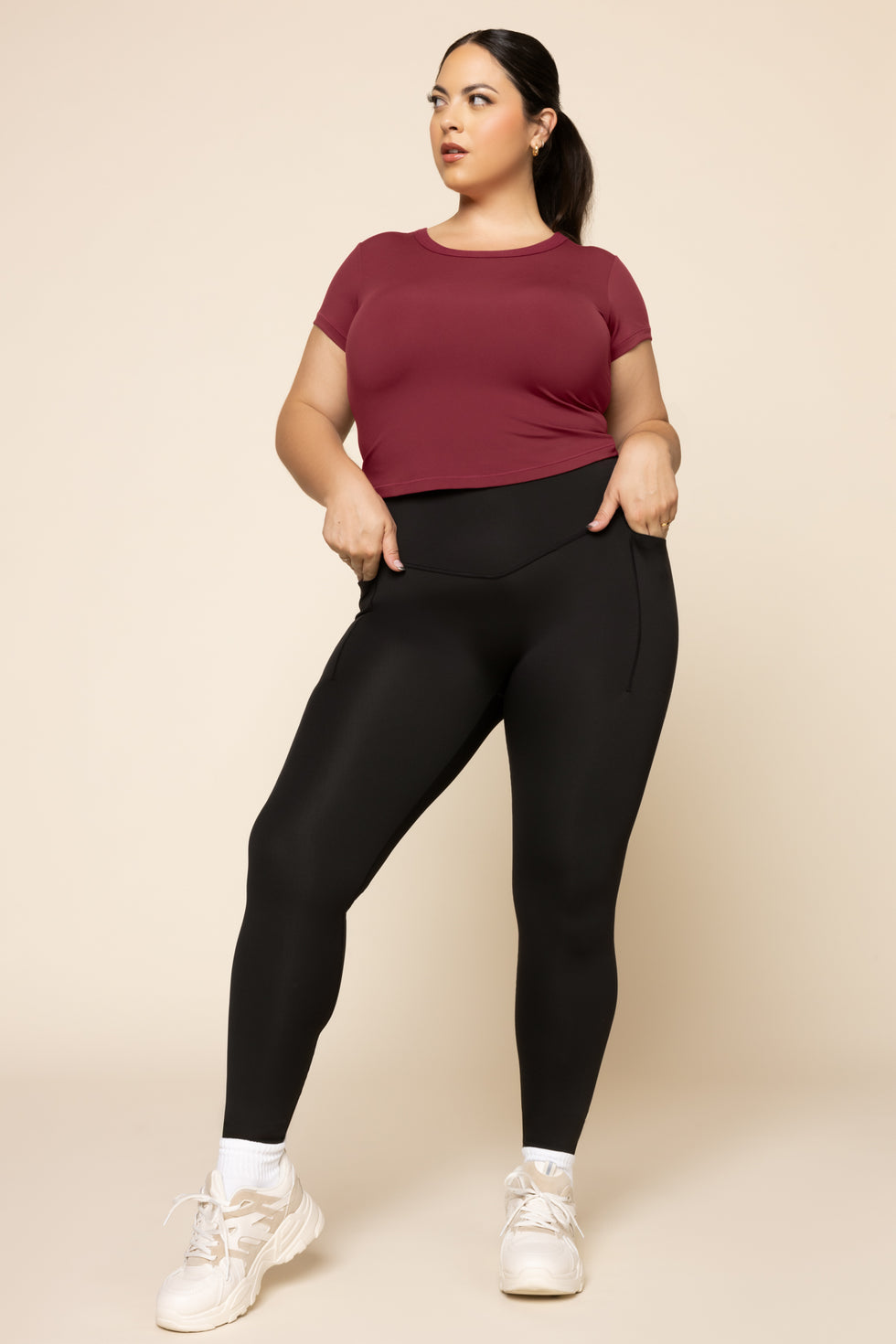Call Me Baby Tee (Cropped) - Crimson – POPFLEX®