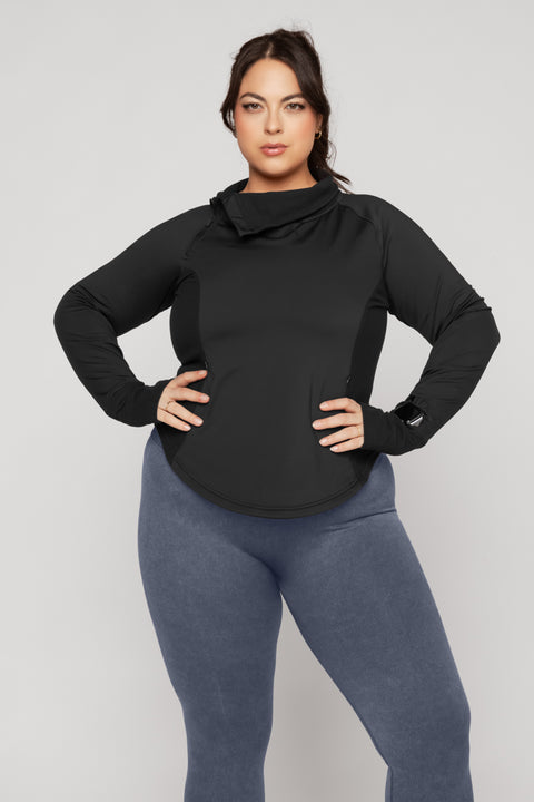 Chasing Pavements Mockneck Pullover - Black – POPFLEX®