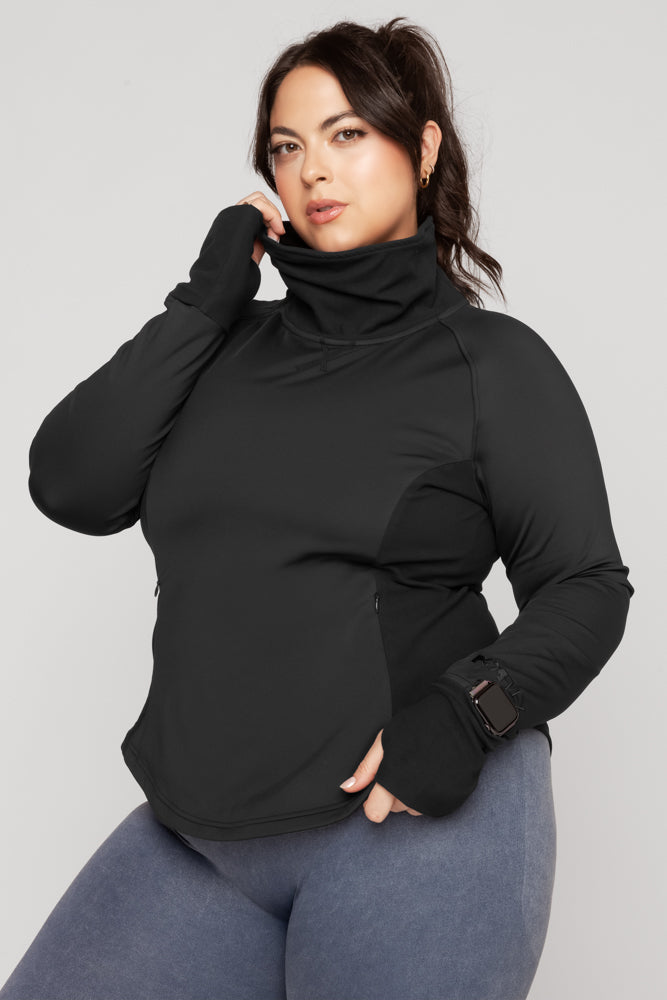 Chasing Pavements Mockneck Pullover - Black – POPFLEX®