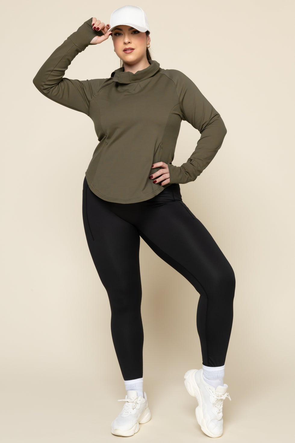 Chasing Pavements Mockneck Pullover - Grasshopper – POPFLEX®