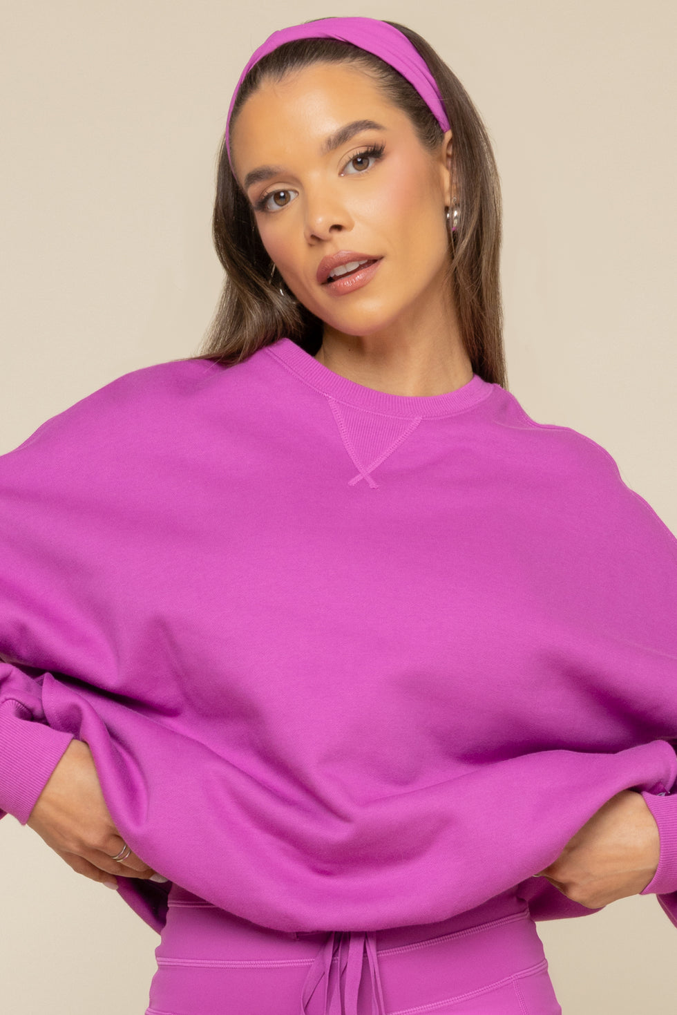 Cloud Crewneck Sweater - Royal Orchid – POPFLEX®