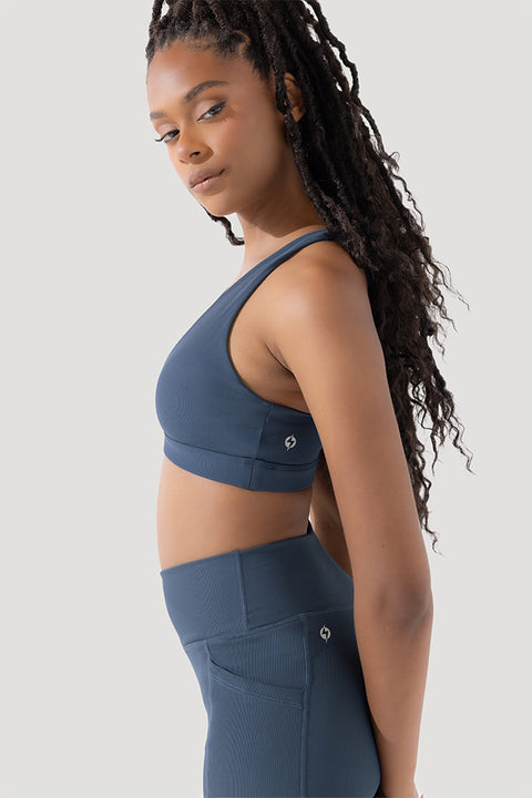 Deep Darling Bra (Ribbed) - Deep Navy – POPFLEX®