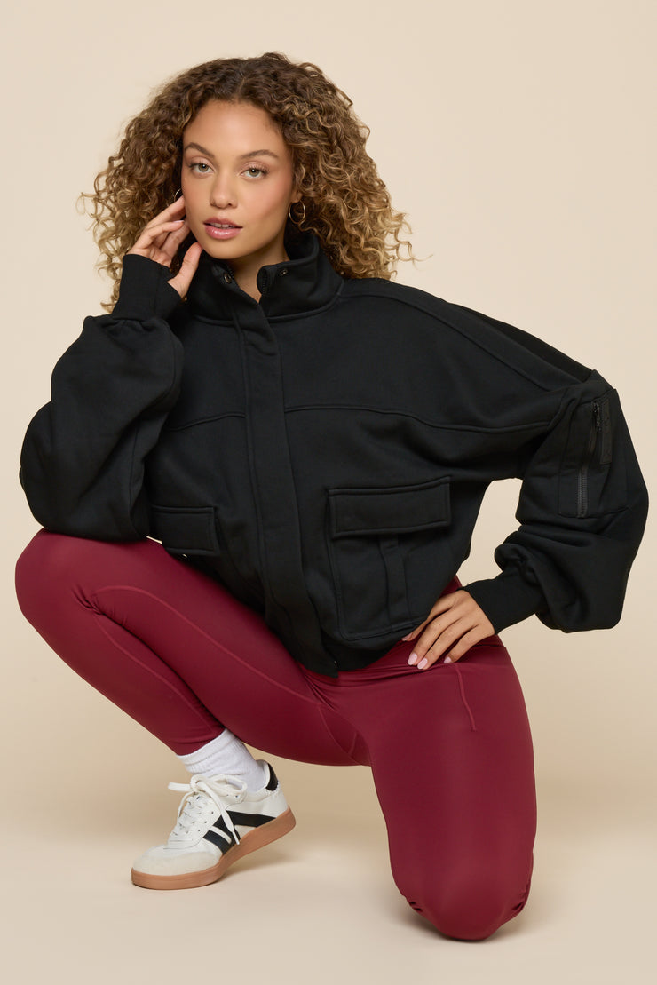 Cloud Bomber Jacket - Black – POPFLEX®