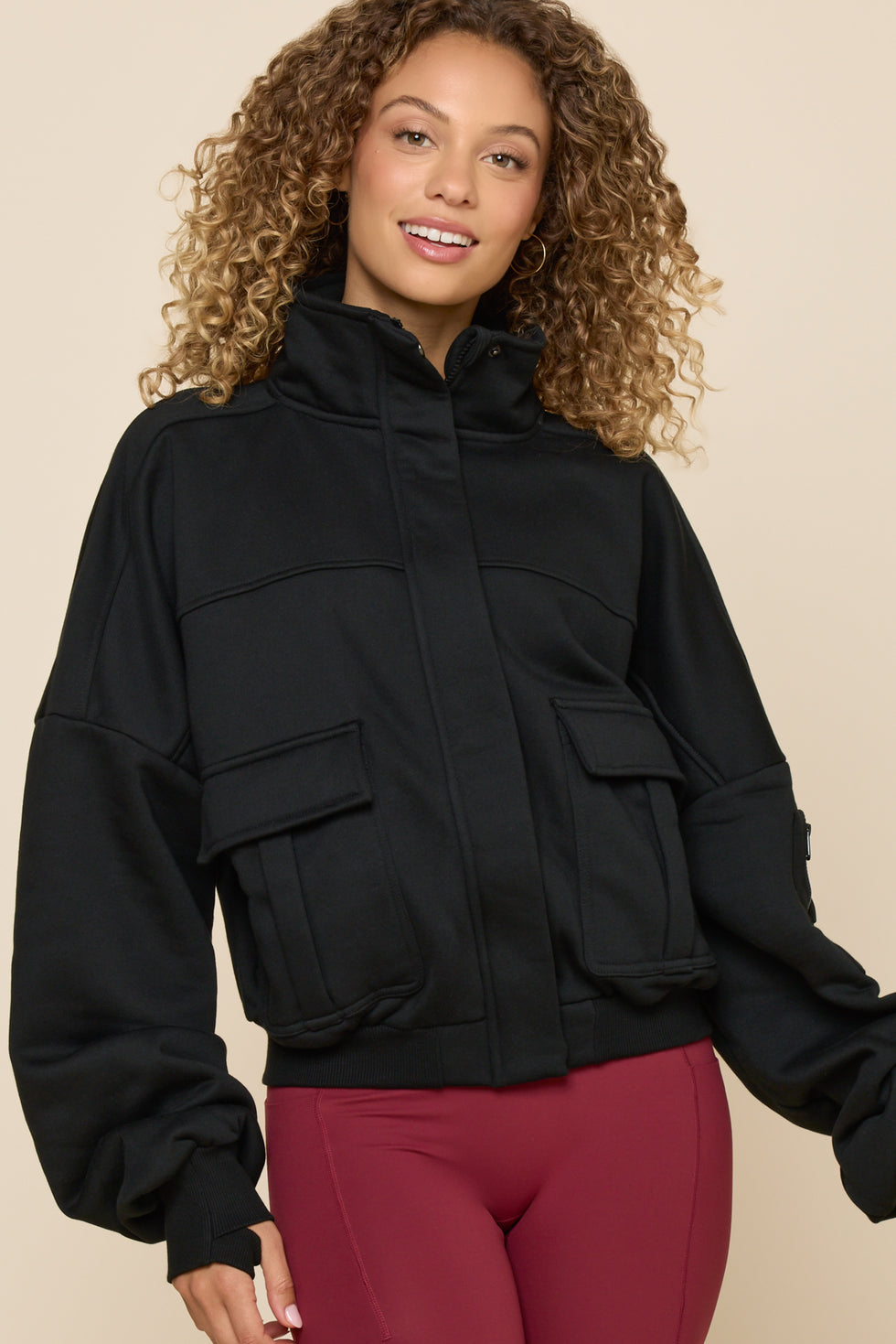 Cloud Bomber Jacket - Black – POPFLEX®