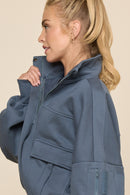 Cloud Bomber Jacket - Denim Blue – POPFLEX®