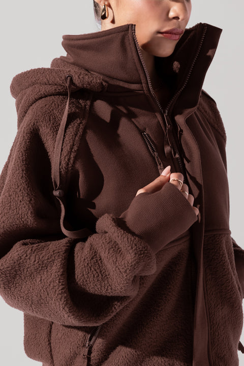 Find Your Inner Fleece Jacket - Chocolate – POPFLEX®