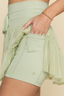 Pirouette Skort - Pistachio – POPFLEX®