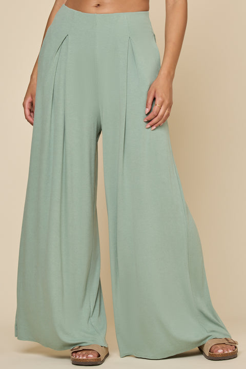 Go with the Flow Wide Leg Pant - Evening Moss – POPFLEX®