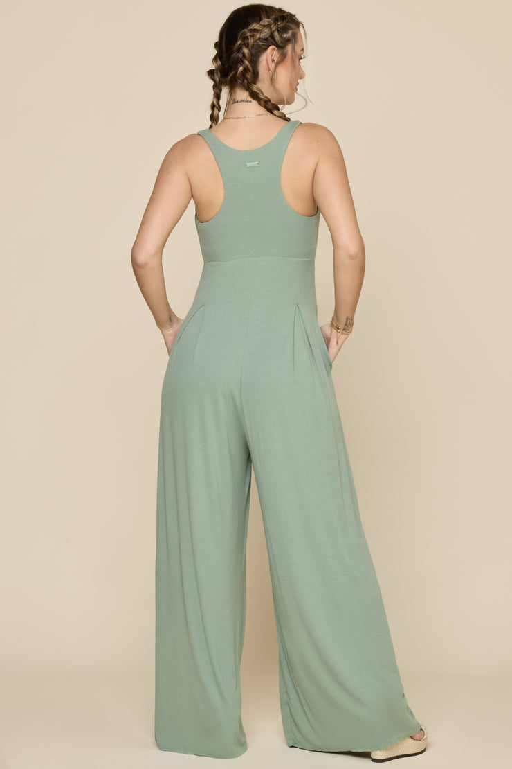 Go With The Flow Jumpsuit - Evening Moss – POPFLEX®