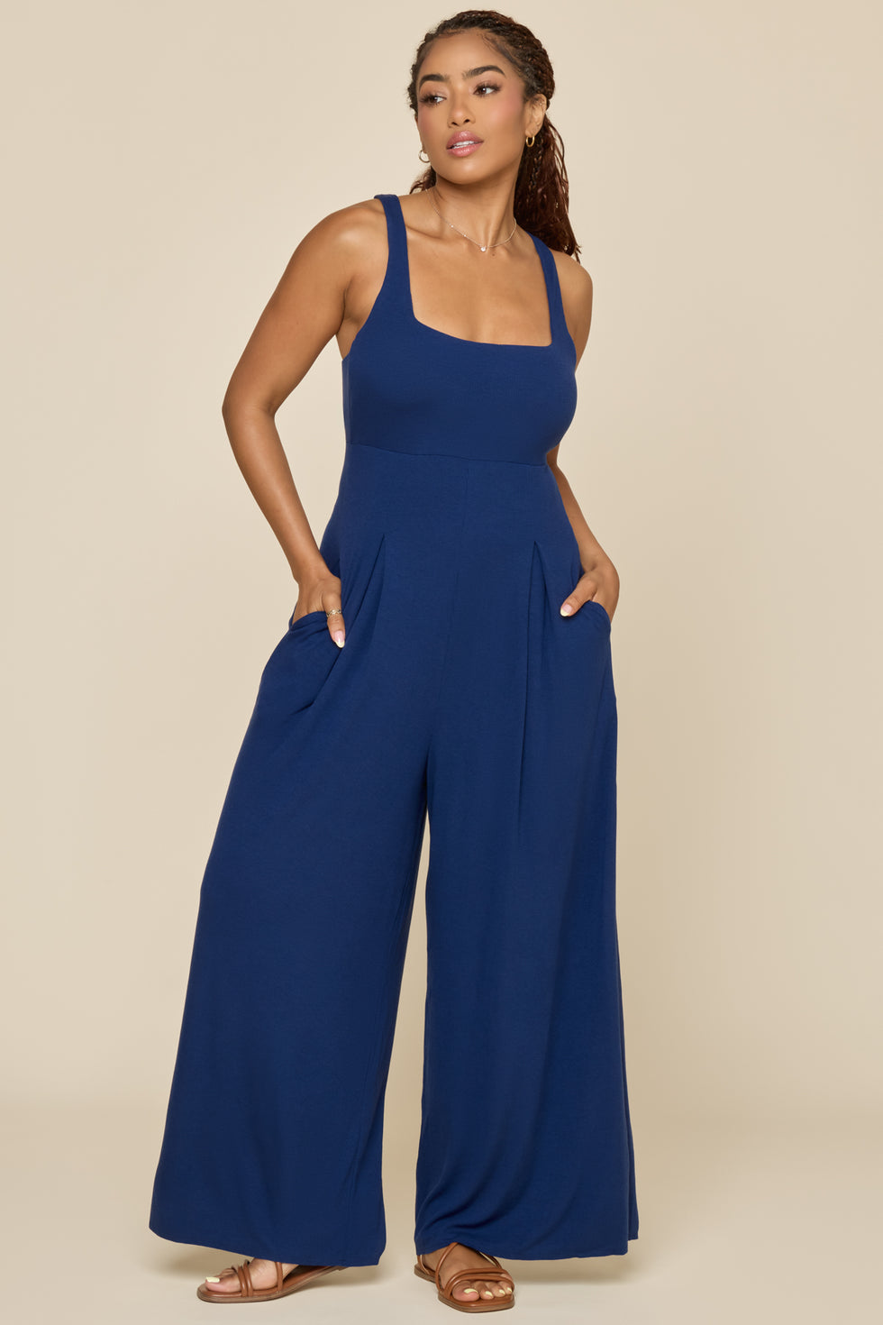 Go With The Flow Jumpsuit - Sapphire – POPFLEX®