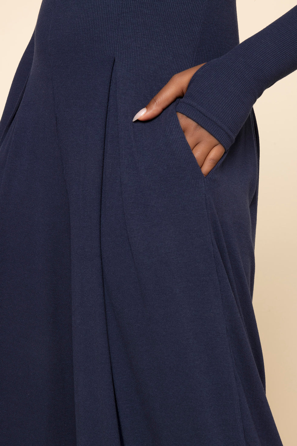 Go With The Flow Long Sleeve Jumpsuit - Cosmic Navy – POPFLEX®