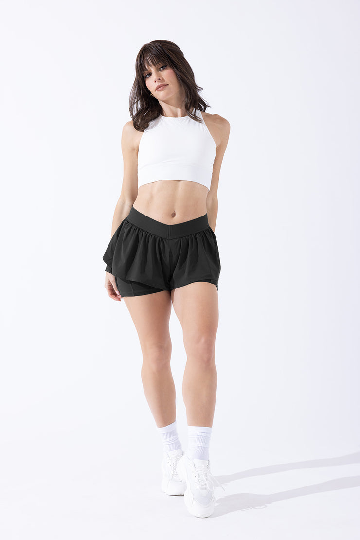 On the Run Ruffle Short - Blue Breeze – POPFLEX®
