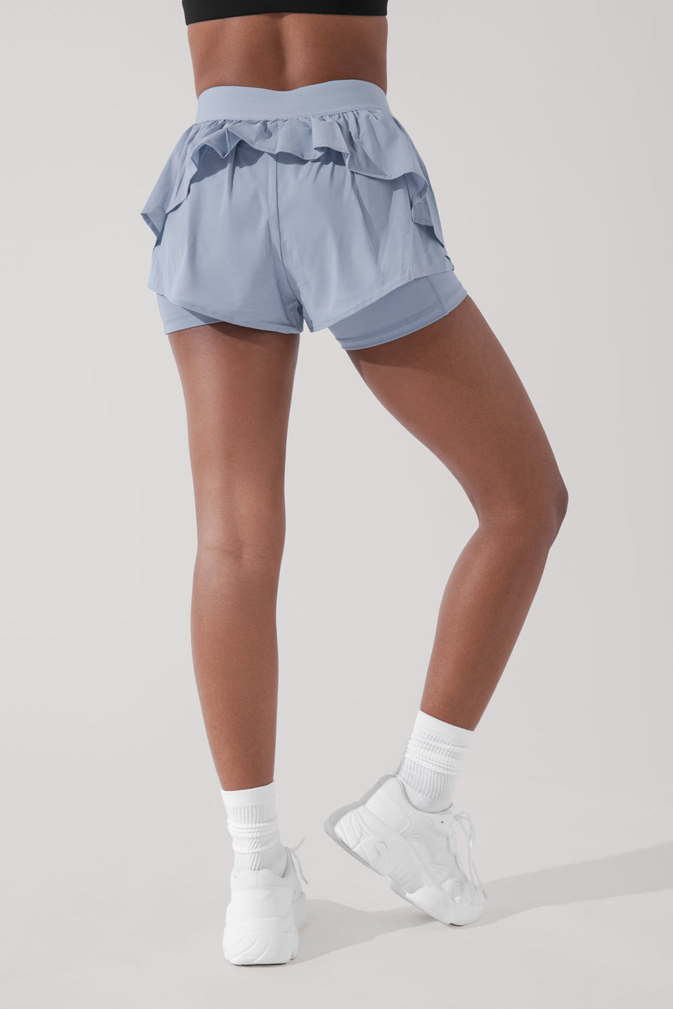 On the Run Ruffle Short - Blue Breeze – POPFLEX®