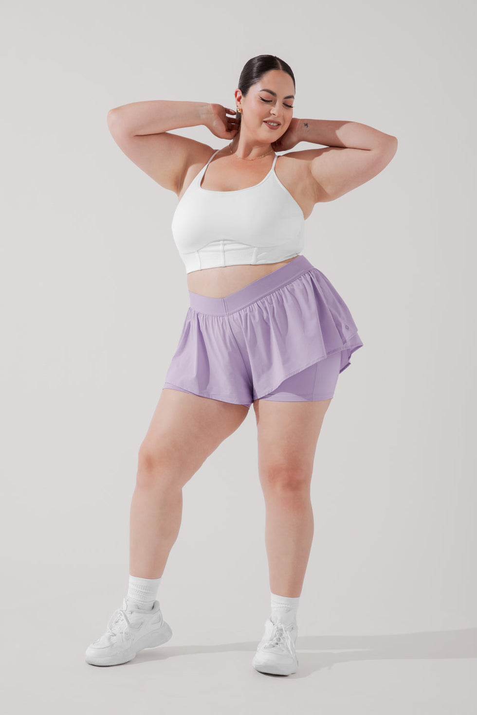 On the Run Ruffle Short - Lilac – POPFLEX®