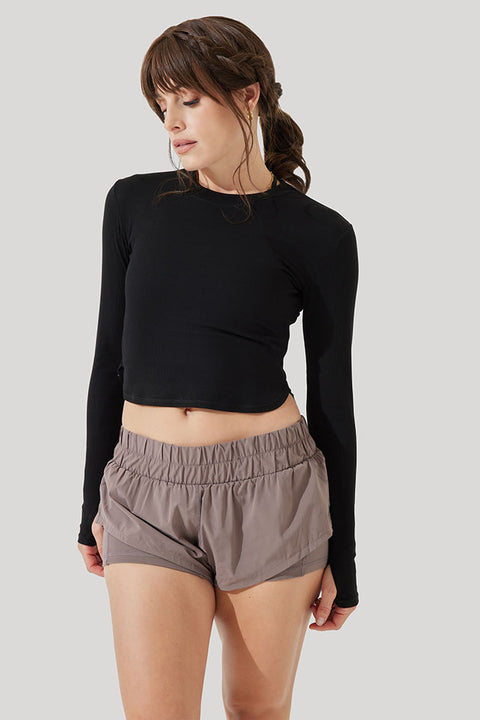 Refine Long Sleeve Top - Black – POPFLEX®