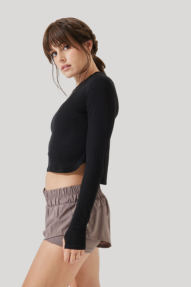 Refine Long Sleeve Top - Black – POPFLEX®