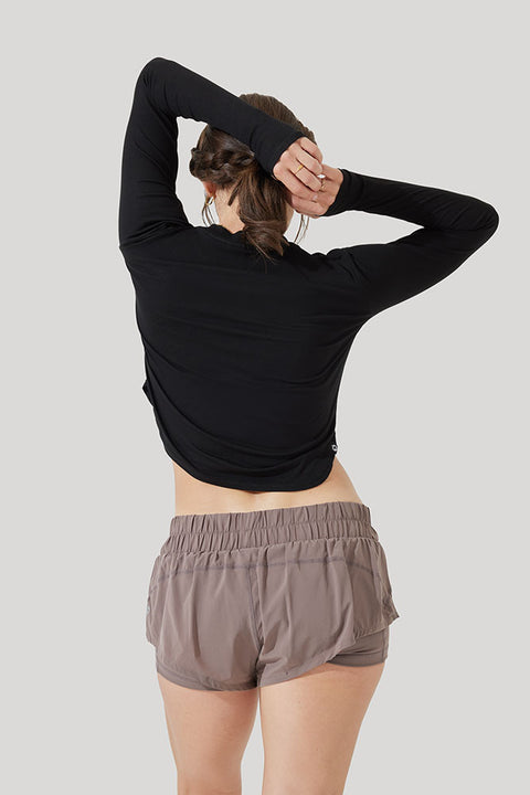 Refine Long Sleeve Top - Black – POPFLEX®
