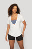 Reversible Deep V Tee - Cream – POPFLEX®