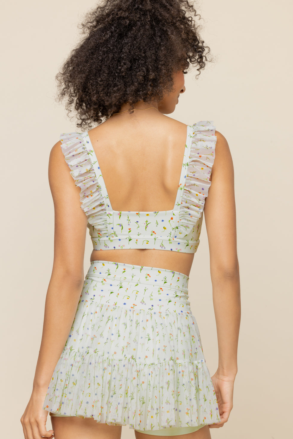 Romance Mesh Ruffle Bra - Meadow – POPFLEX®