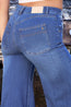 Superstretch Wide Leg Jeans - Medium Wash – POPFLEX®