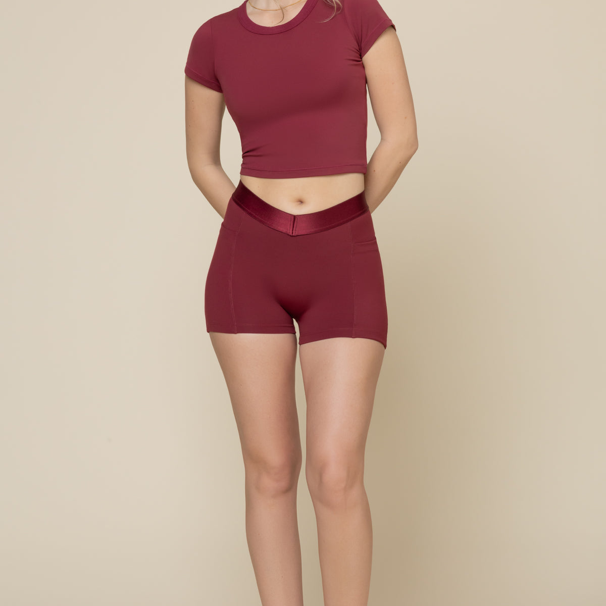 Contour Booty Short - Crimson – POPFLEX®
