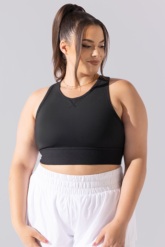 Sweat Sesh Crop Top - Black – POPFLEX®