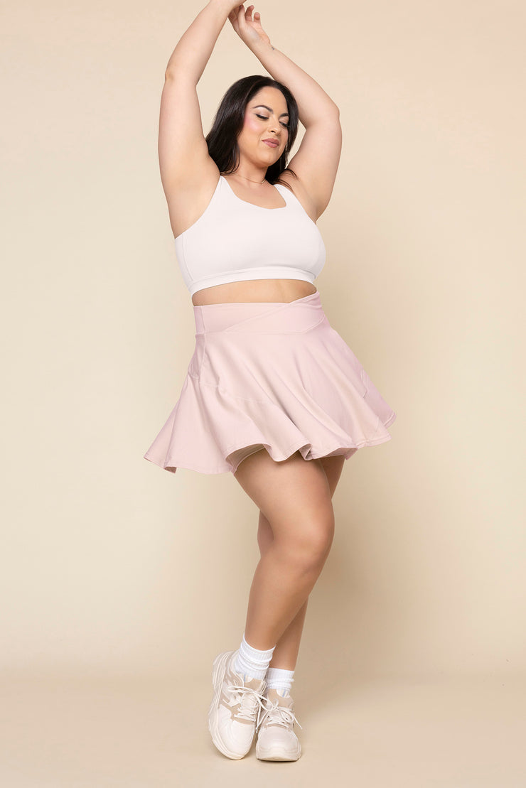 Crisscross Hourglass® Twirl Skort - Petal Pink – POPFLEX®