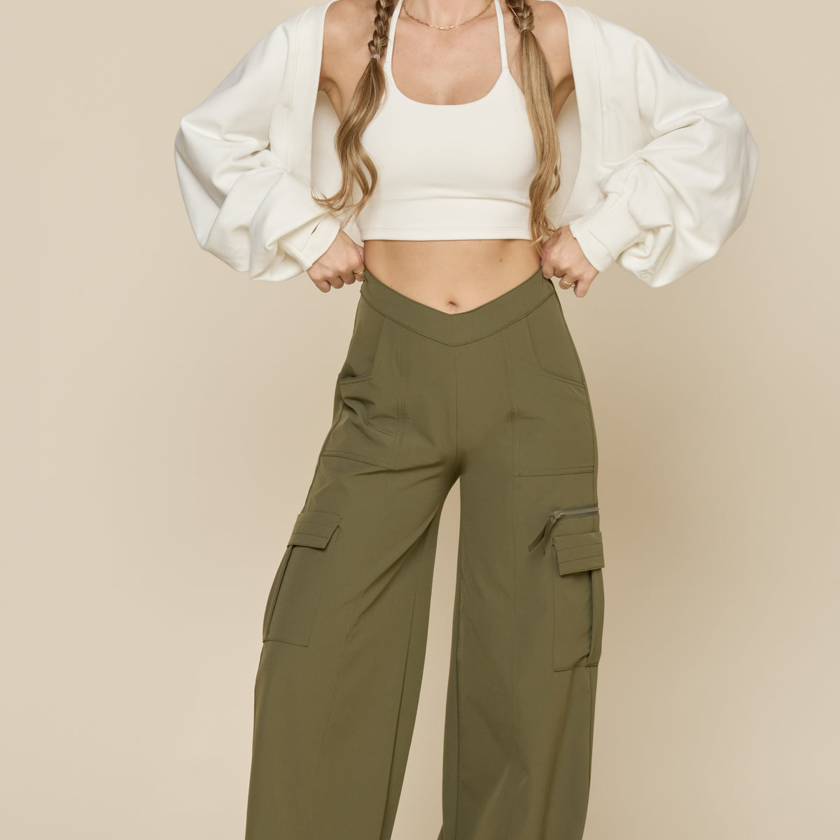 Y2K Cargo Pant - Dark Olive – POPFLEX®