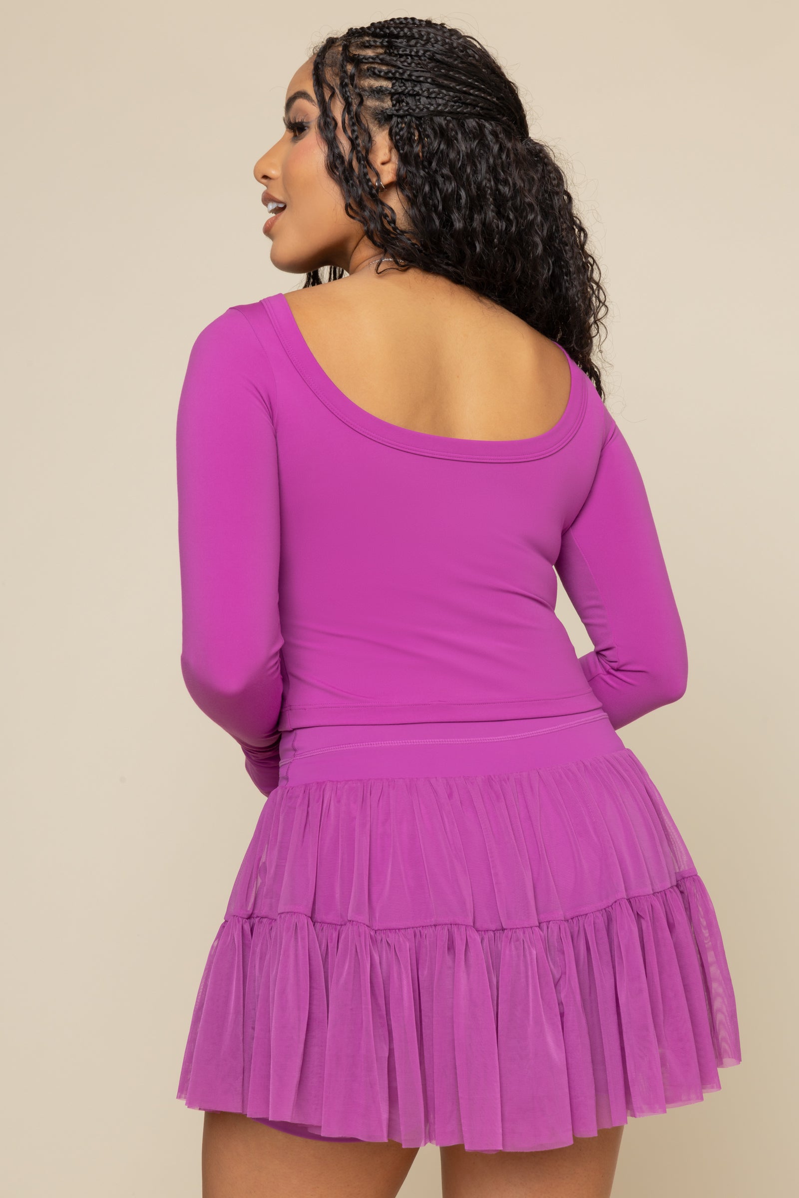 Your Favorite Reversible Long Sleeve Top (Cropped) - Royal Orchid ...