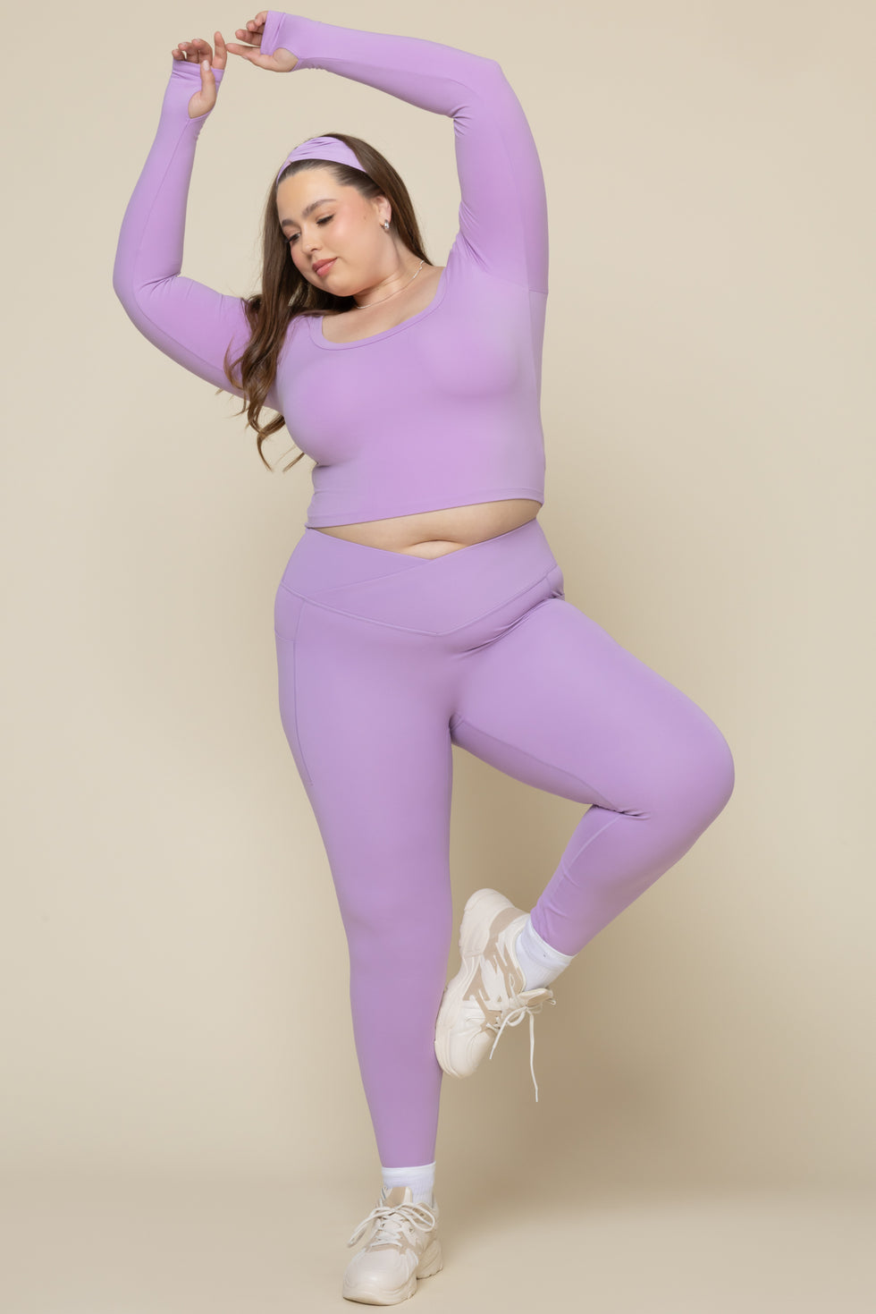 Crisscross Hourglass® Legging with Pockets - Mystic Purple – POPFLEX®