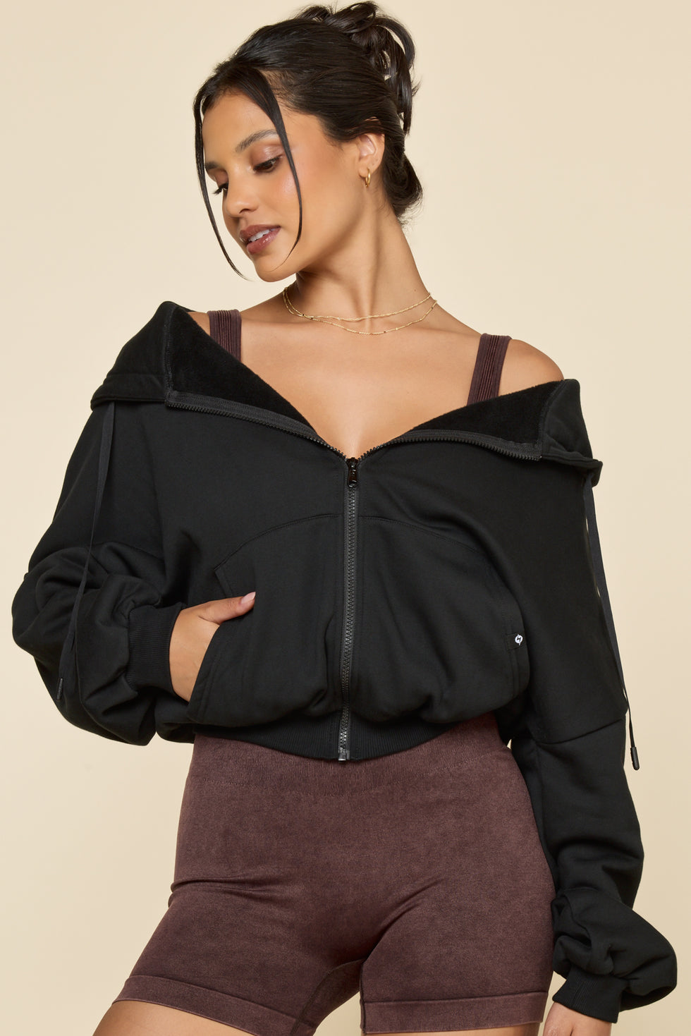 Zip Cloud Hoodie - Black – POPFLEX®