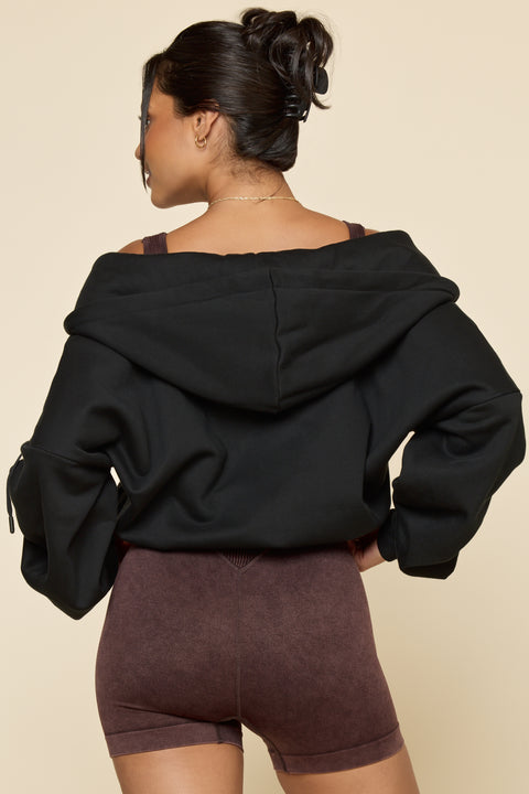 Zip Cloud Hoodie - Black – POPFLEX®