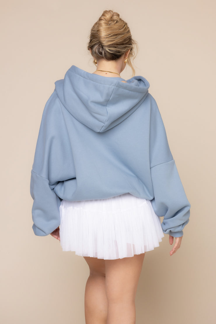 Zip Cloud Hoodie - Blue Storm – POPFLEX®