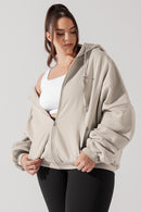 Zip Cloud Hoodie - Seashell – POPFLEX®