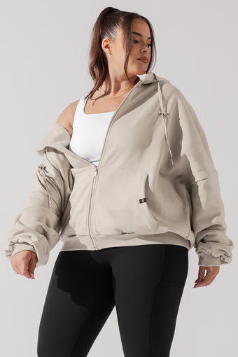 Zip Cloud Hoodie - Seashell – POPFLEX®